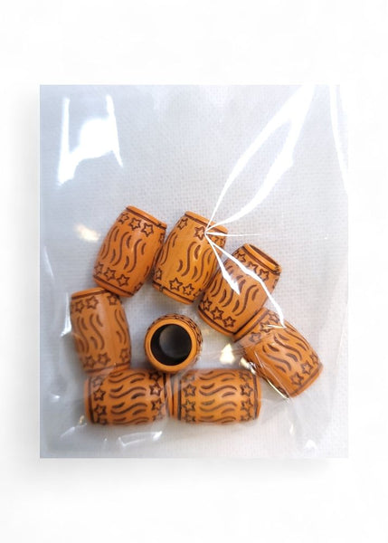 WOOD DESIGN Crochet & Braid Cuff Filigree Hair Bead Decoration | WIGgIT