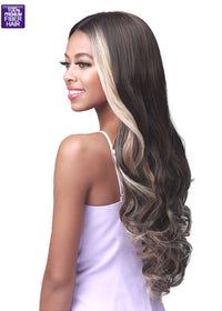 MISS ORIGIN BIG CURL 24 | Human Hair Blend HD Lace Front Wig | Bobbi ...