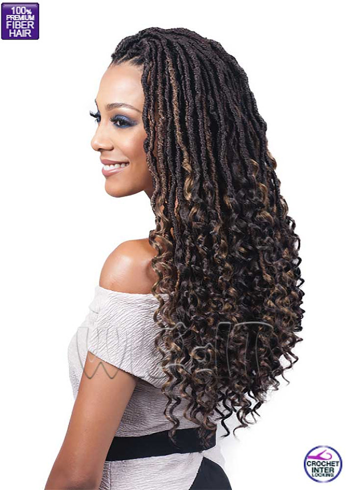 Nu Locs Goddess Locs 20 Bobbi Boss Crochet Faux Locs Braids Curly Tips – WIGgIT