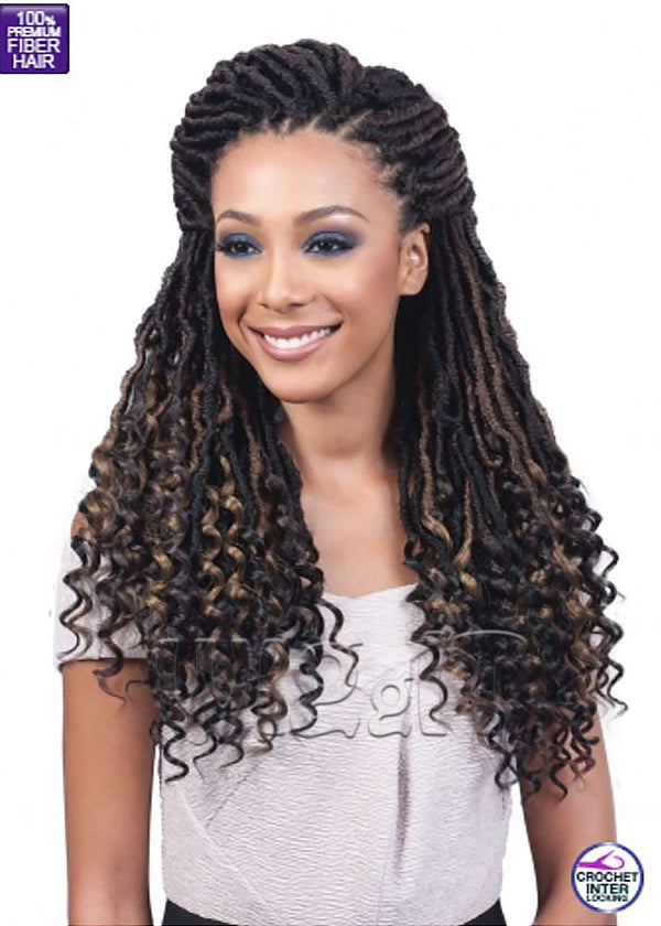 Nu Locs Goddess Locs 20 Bobbi Boss Crochet Faux Locs Braids Curly Tips – WIGgIT