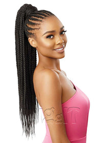 MEDIUM BOX BRAID 26" Pretty Quick Wrap Pony Synthetic Ponytail Outre UK ...