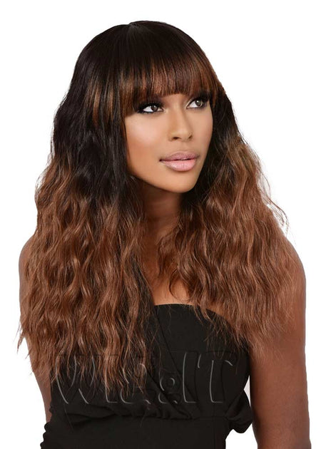 Fern Wavy Long Full Cap Wig with Fringe Sleek Wig Fashion Idol – WIGgIT